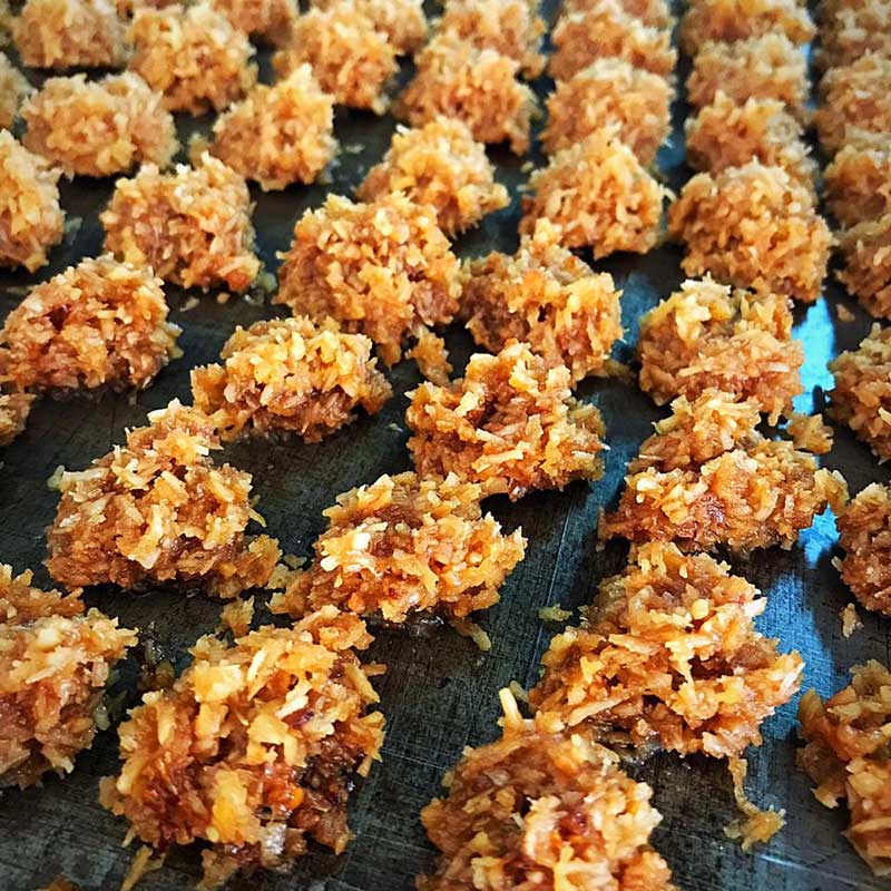 Tablette coco brune râpée / Suc à coco - Confiseries traditionnelles